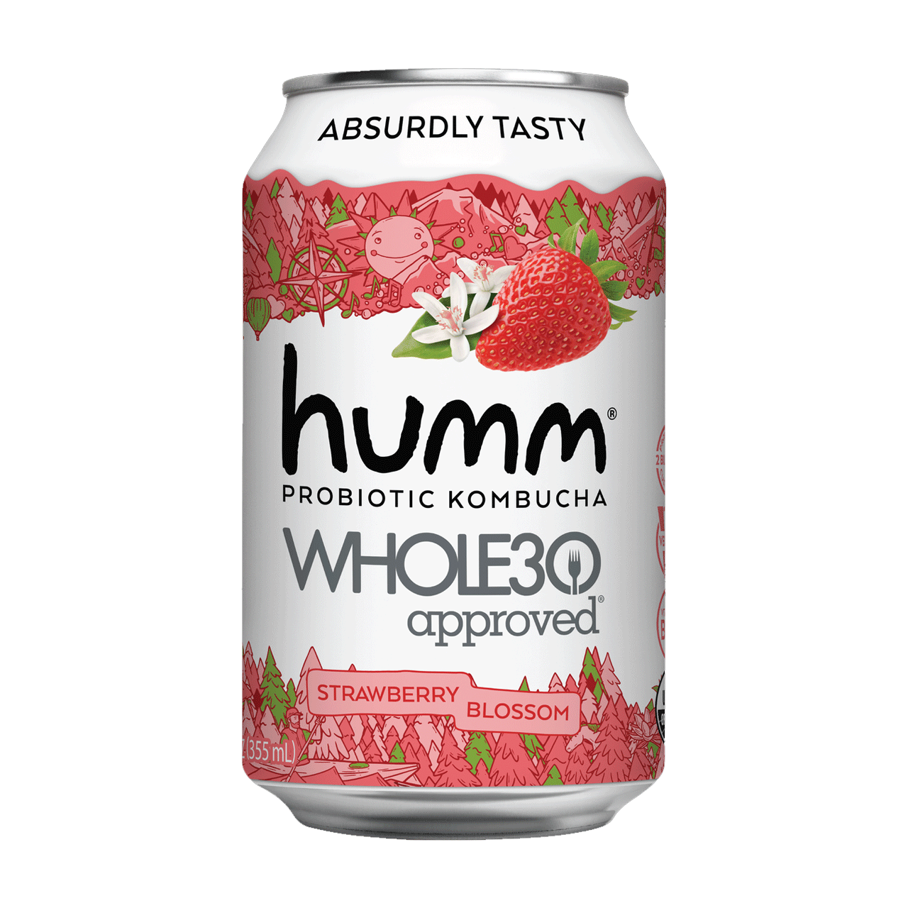 Whole30 Approved Strawberry Blossom Kombucha | Humm Kombucha